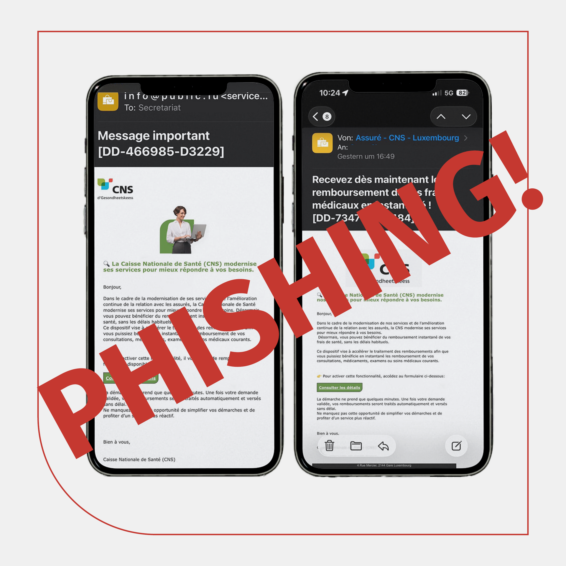 Phishing: CNS issues fake email warning - RTL Today