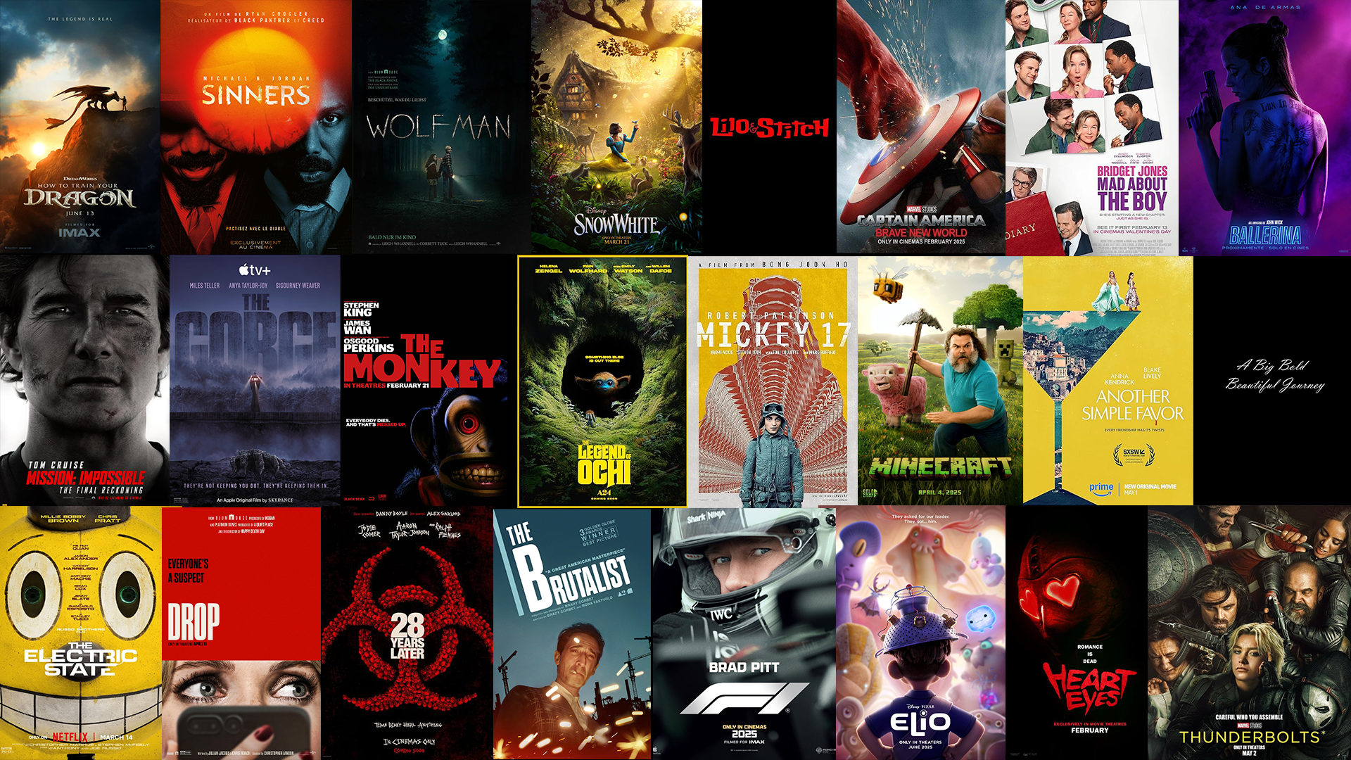 Bridget Jones, Snowwhite, Mission Impossible: Wéi eng Filmer komme bis ...