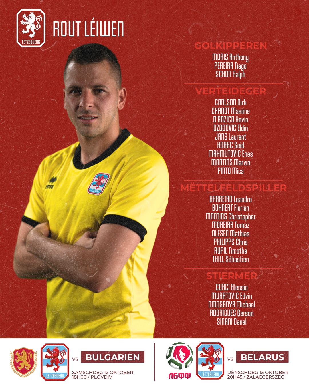 Nations League: Controversial Gerson Rodrigues returns to Luxembourg ...