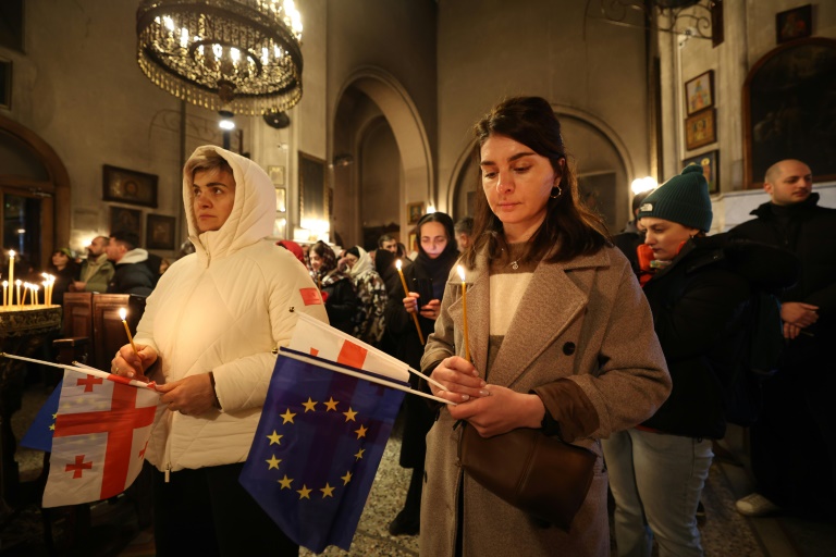 Thousands in the streets: Georgians hold anti-government protest on ...