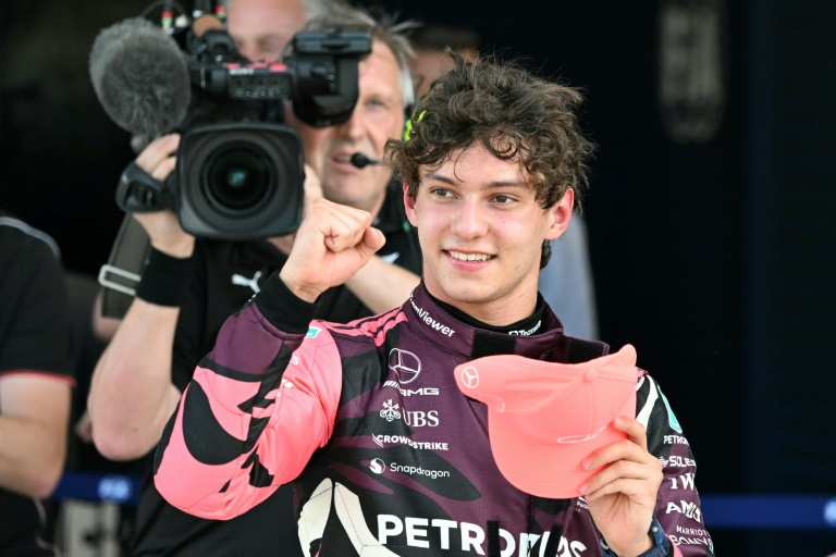 Powering into position: Teenager Antonelli grabs pole for Miami sprint ...