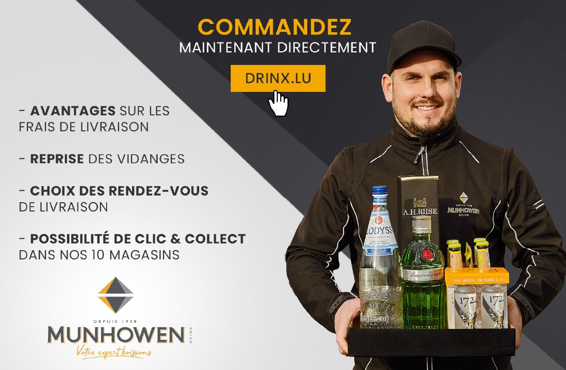1.000 Referenzen am Waasser, Soft Drinks, Béier, Wäin an Alkohol: drinx ...