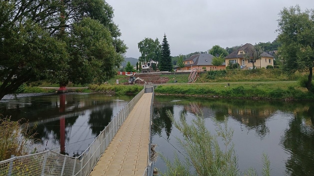Expected by mid-September: Unstable Diekirch pontoon bridge to be ...