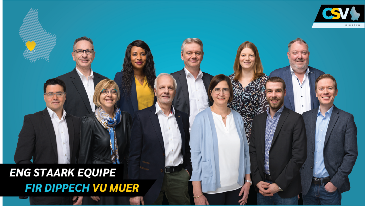 CSV - Dippech: Véier Fraen a siwe Männer gi mat an d'Gemengewalen - RTL ...