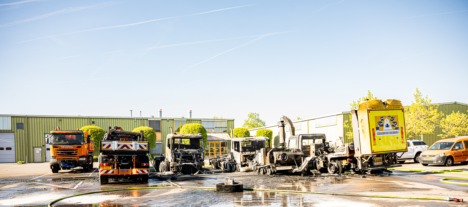 'Multiple explosions': Five lorries up in flames in Bertrange fire, no ...