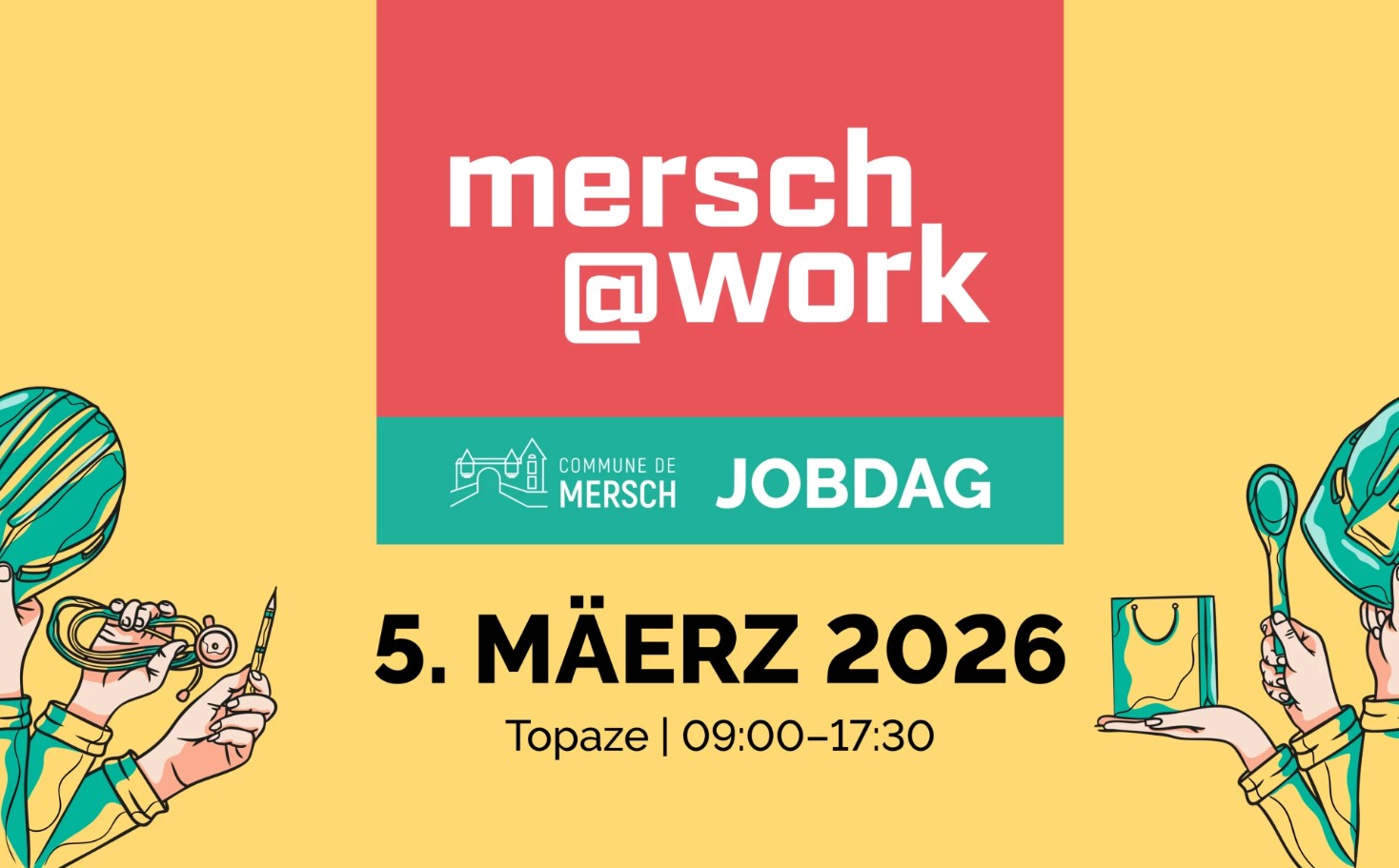 Prett fir den nächsten Job ?: Mersch@work ass den Jobdag de 05. Mäerz ...