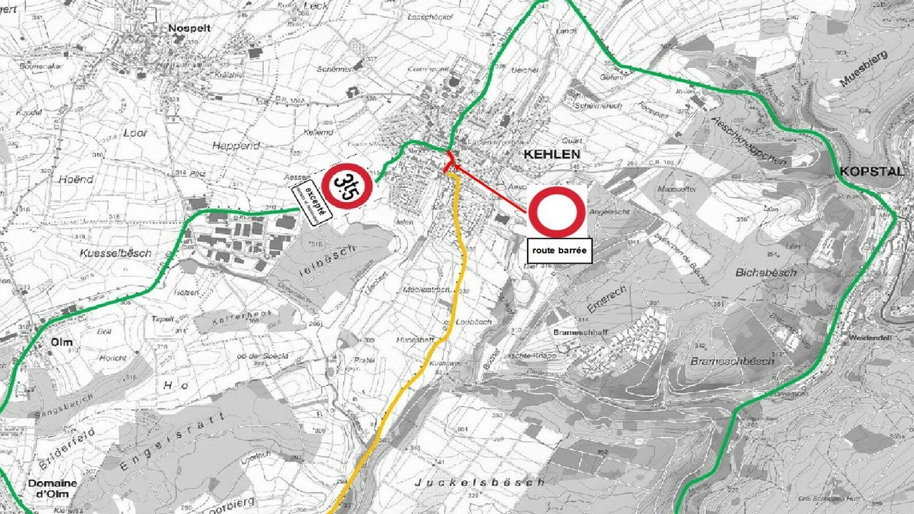 From 19 May: Rue de Mamer in Kehlen closed for six months due to ...