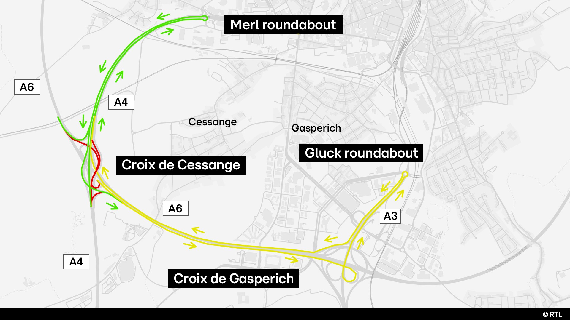 Maintenance works: Traffic disruptions expected at Croix de Cessange ...